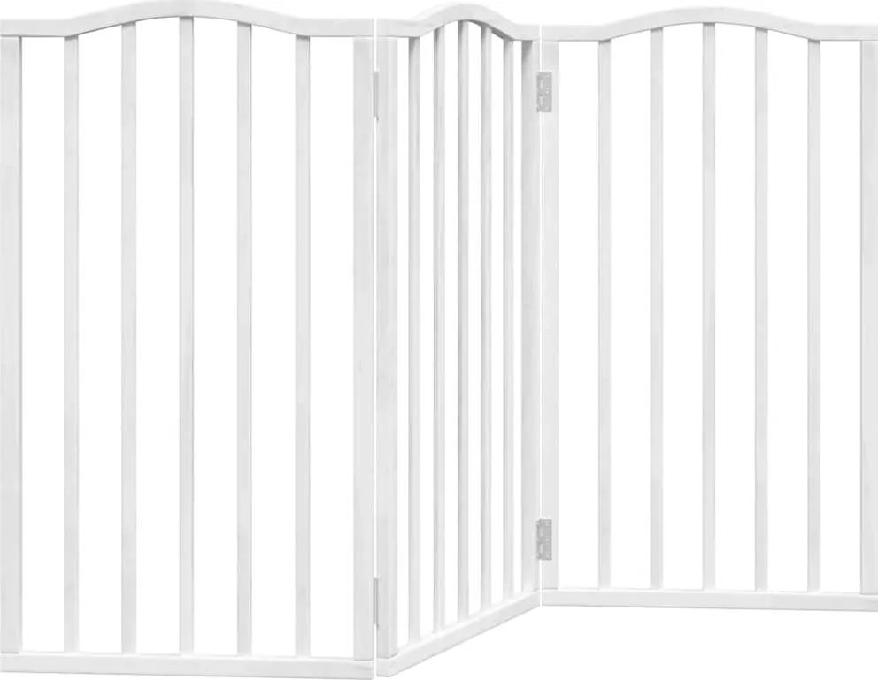 vidaXL Zábrana pro psy skládací 3 panely 150 cm topolové dřevo [352230] Barva: Černá