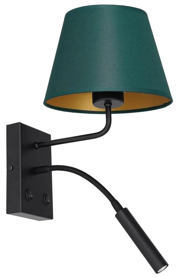 Nástěnná lampa ARDEN 1xE27/60W+1xG9/8W/230V zelená/zlatá