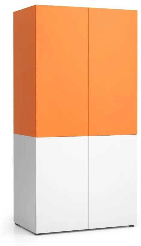PLAN Kuchyňská policová skříň NIKA 1000 x 600 x 2000 mm, oranžová