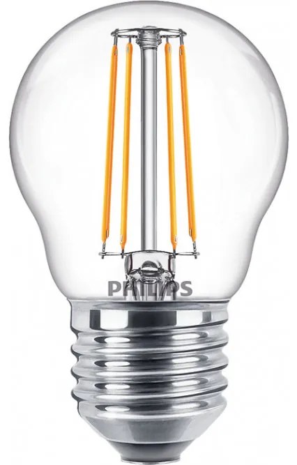 Philips ND4-40W-E27-P45 LED žárovka Philips FILAMENT E27 4,3W lustr