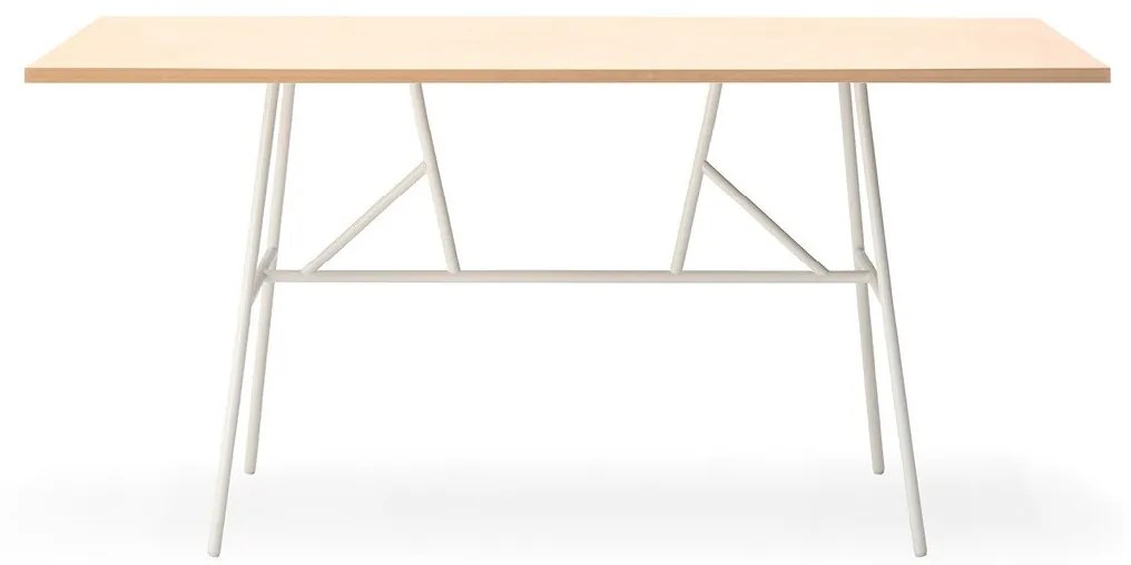 BILLIANI - Velký jídelní stůl s kovovou podnoží a dřevěnou deskou PUCCIO 721