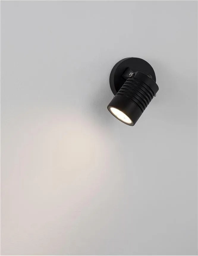 NV 9971452 Venkovní nástěnné svítidlo FEND černý hliník a sklo LED 10W 3000K 100-240V 24st. IP65 - NOVA LUCE