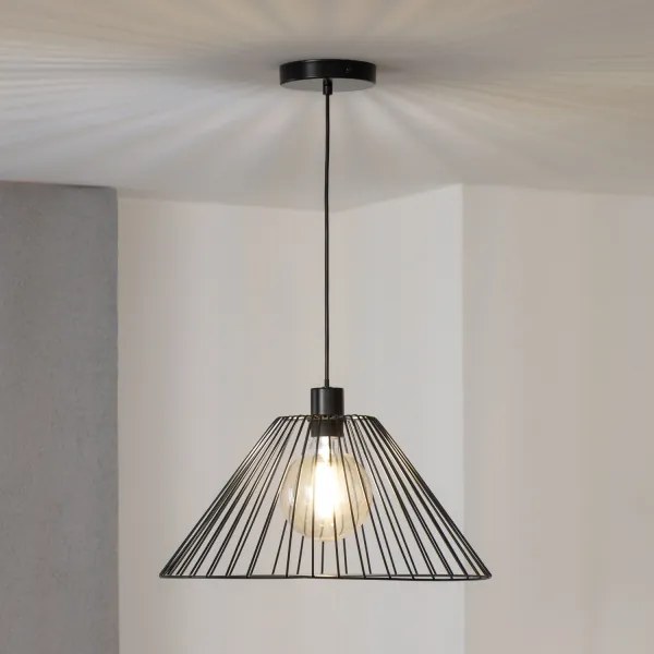 Brilagi - LED Lustr na lanku CERIA WIRE 1xE27/40W/230V pr. 45 cm černá