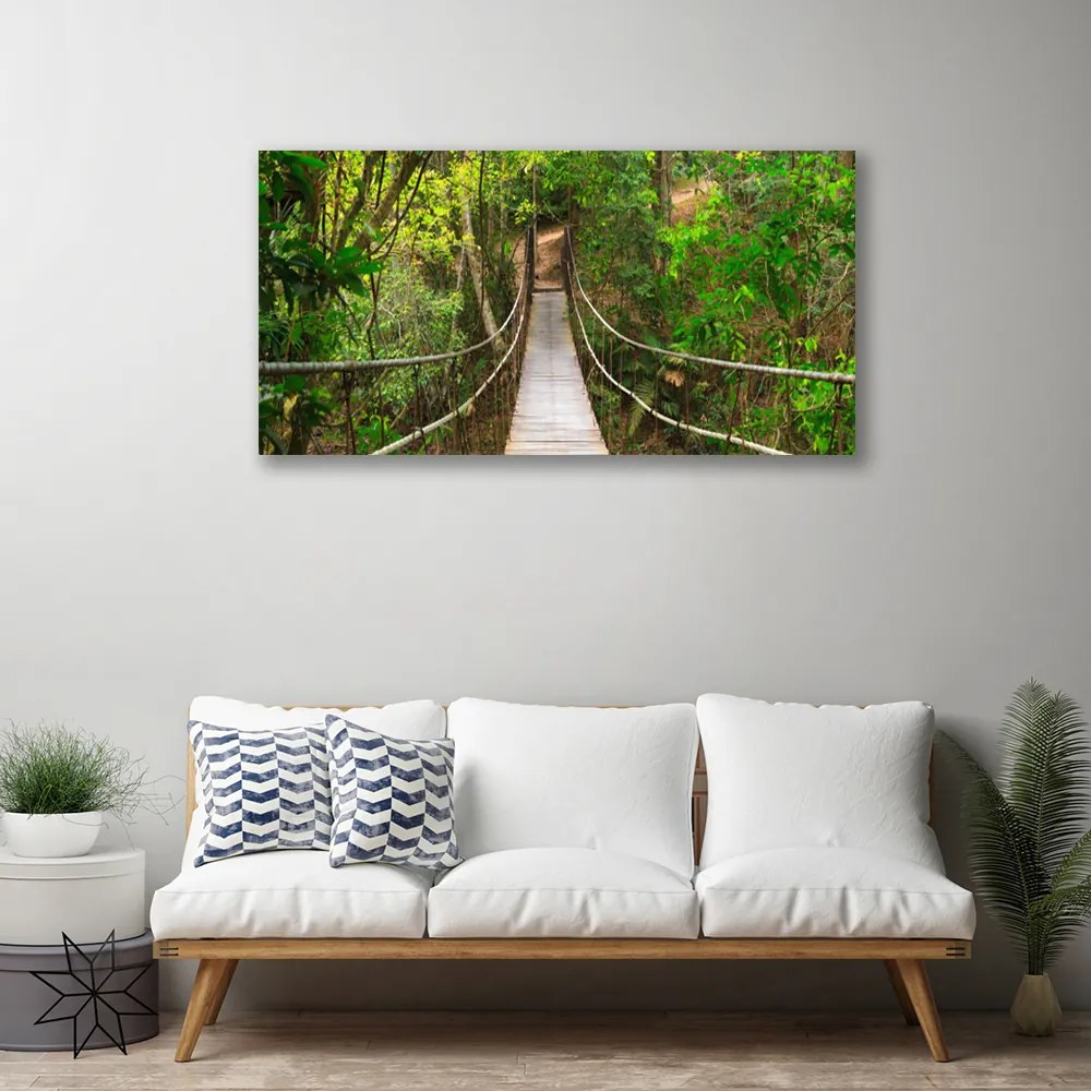 Obraz na plátně Most Džungle Tropický Les 140x70 cm