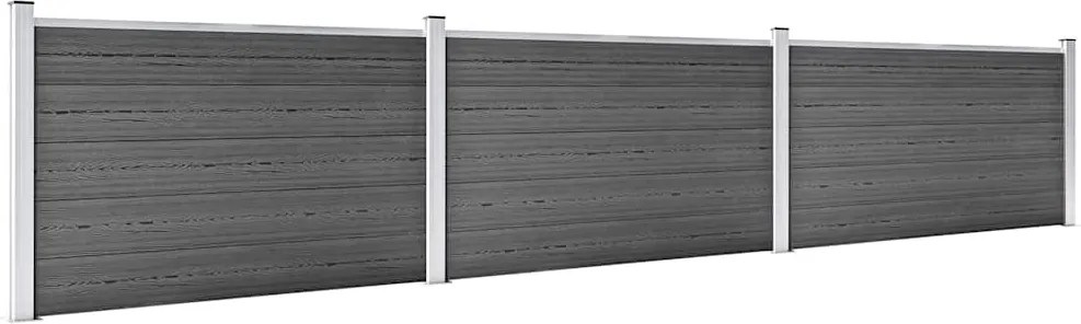 Set plotového dílce WPC 526 x 105 cm černý 3070448