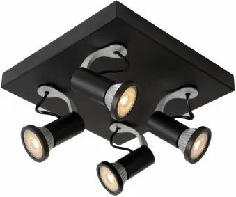 LUCIDE XANTRA Spot LED 4xGU10/5W Dimm, Black, bodové svítidlo, bodovka