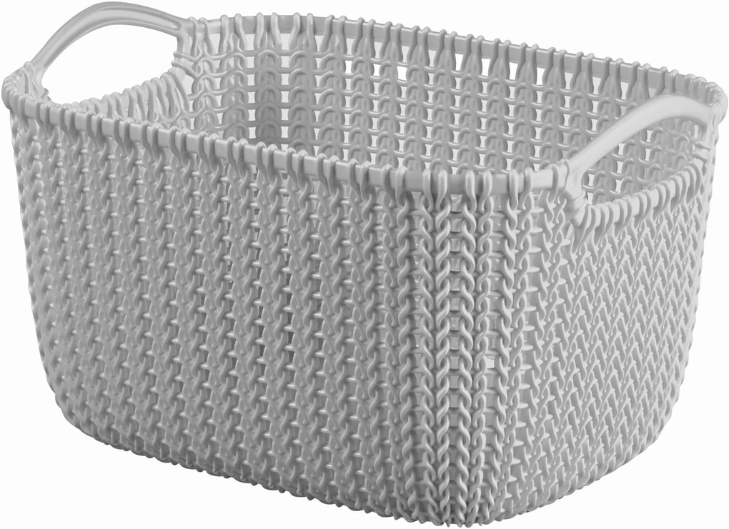 CURVER KNIT S 8L Košík 30 x 22 x 17 cm šedý 03674-099