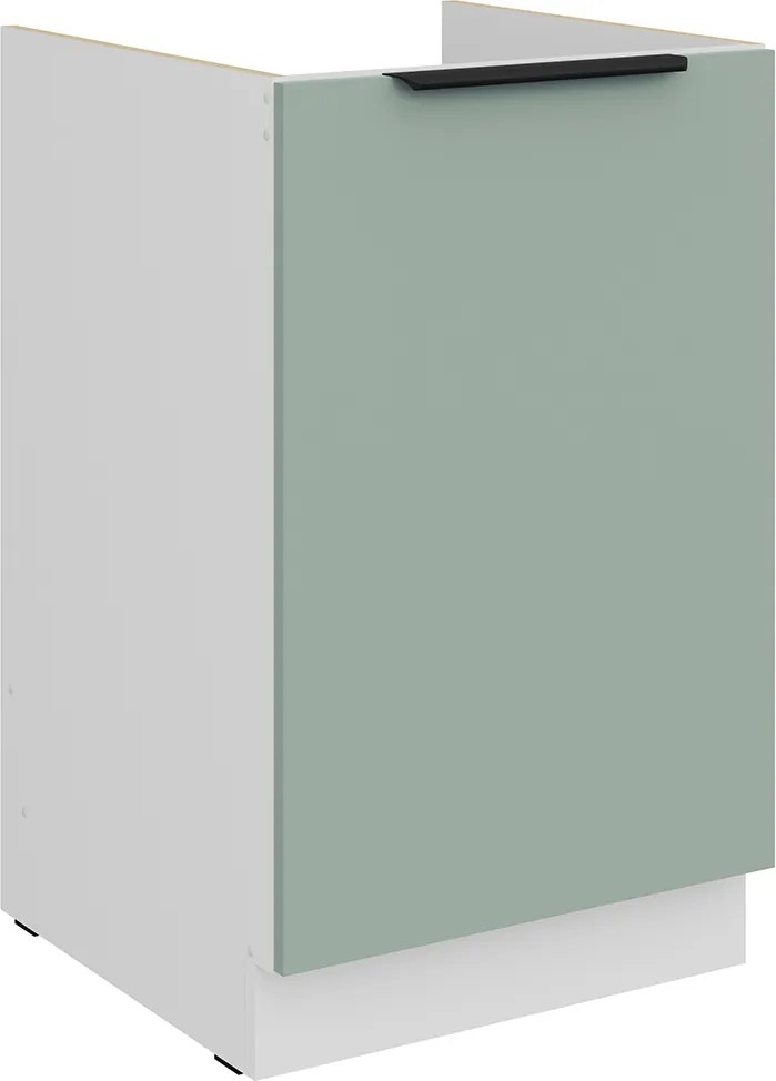 ARIA sb | dolní skříňka 50 ZL 1F dřezová | 50 cm | ANTI FINGERPRINT povrch | bílá/aquamarine