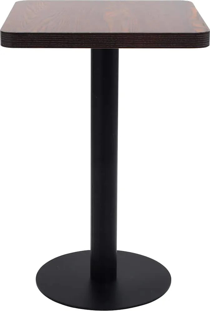 Bistro stolek tmavě hnědý 50 x 50 cm MDF 286428