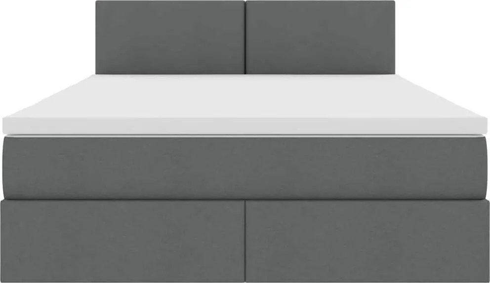 Postel s úložným prostorem a matrací Tmavě šedá 140 x 200 cm 3370450