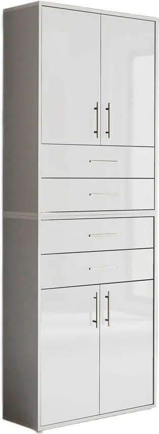 XXXLutz SKŘÍŇ NA ŠANONY, šedá, vysoce lesklá bílá, 84,4/227,2/33 cm MID.YOU - Online Only kancelářský nábytek - 001067009206