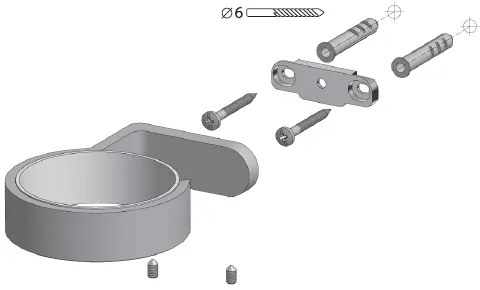 BISK Erga NATURA, toaletní WC kartáč na zeď, chromový, ERG-04308