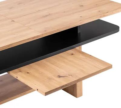 Nastavitelný konferenční stolek TARIUS dub sonoma/černá