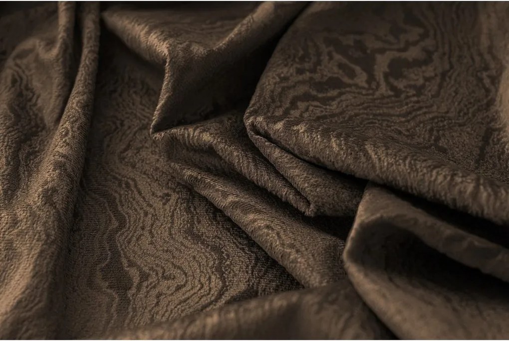 Zatemňovací závěs DUNES VELVET 140x250 cm, hnědý Zavěšení: Kovové kroužky