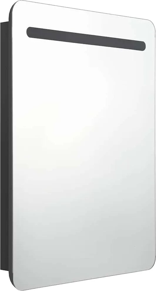 LED koupelnová skříňka se zrcadlem černá 60 x 11 x 80 cm 326503