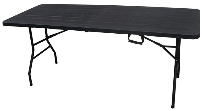 Autronic Skládací campingový stůl černý 180x74 cm Barva: Černá