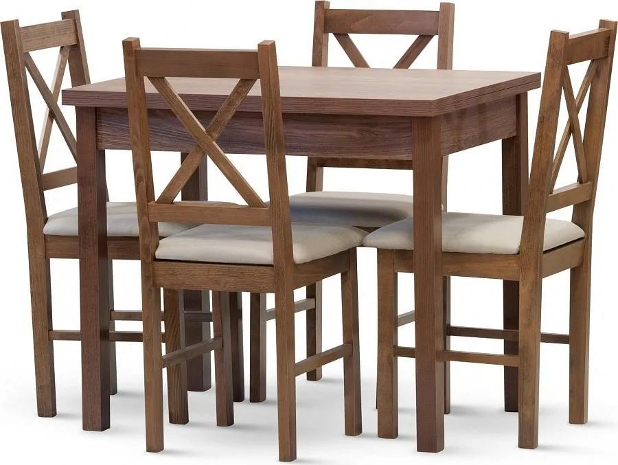 Stima Dřevěná jídelní židle TERA 79 | Odstín: dub lanýž,Sedák: carabu crema 86