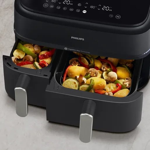 Philips 5000 Series Horkovzdušná fritéza Airfryer se dvěma košíky NA551/00