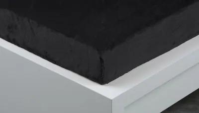 XPOSE ® Prostěradlo mikroplyš Exclusive jednolůžko - černá 90x200 cm | BIANO
