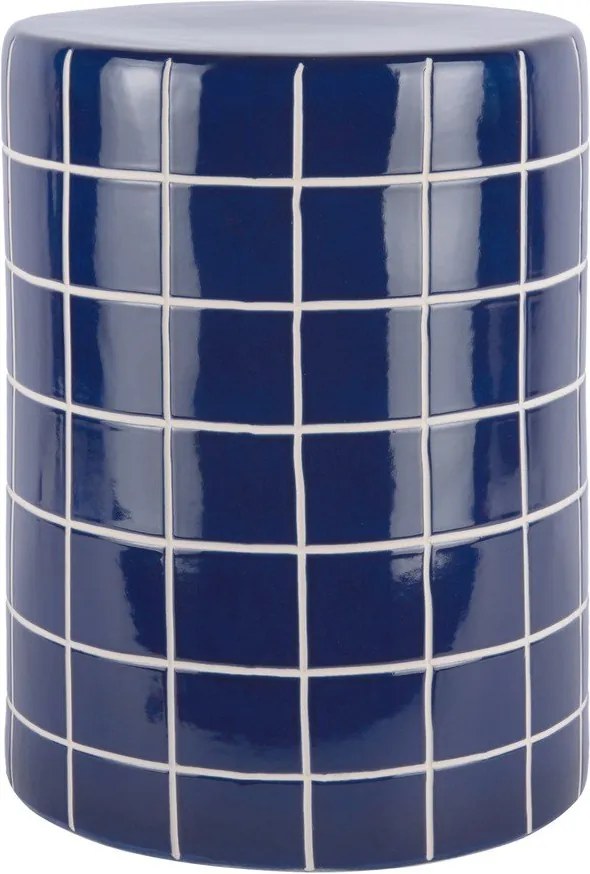 Keramický kulatý odkládací stolek ø 33 cm Retro Tiles – Leitmotiv