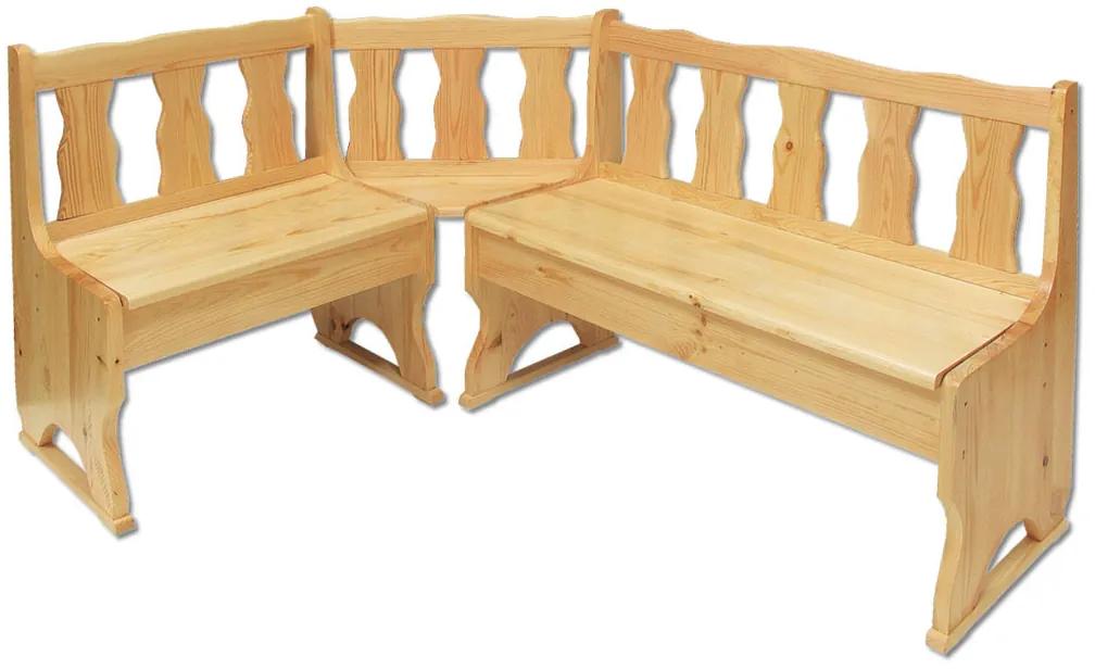 Drewmax NR101 dřevěná rohová lavice