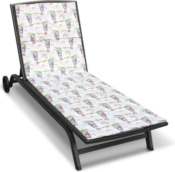 Bellatex Polstr na plážové lehátko - potah na zip Béžová,Zelená 55x195 cm