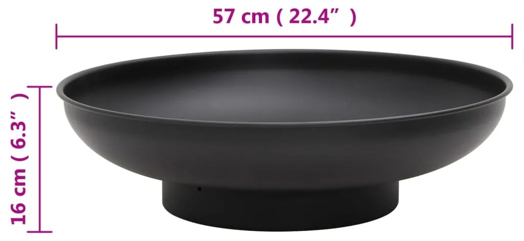 vidaXL Marketos Přenosné ohniště 57 cm ocel