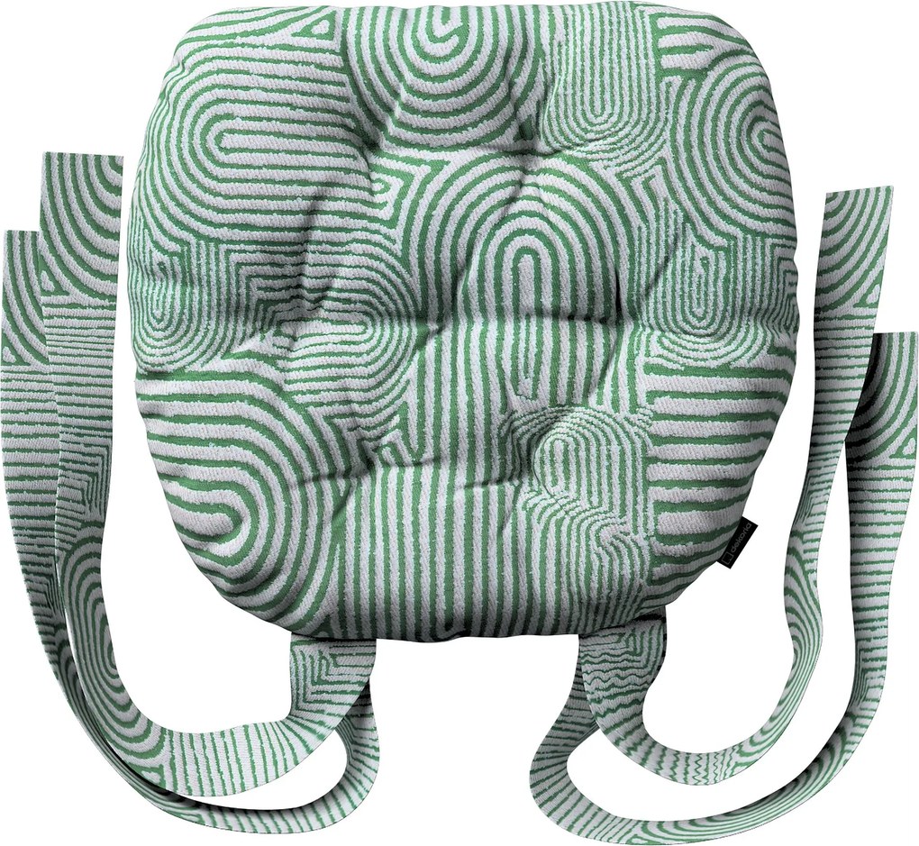 Sedák Martin barva zelená látka pletený vzor, vzorované