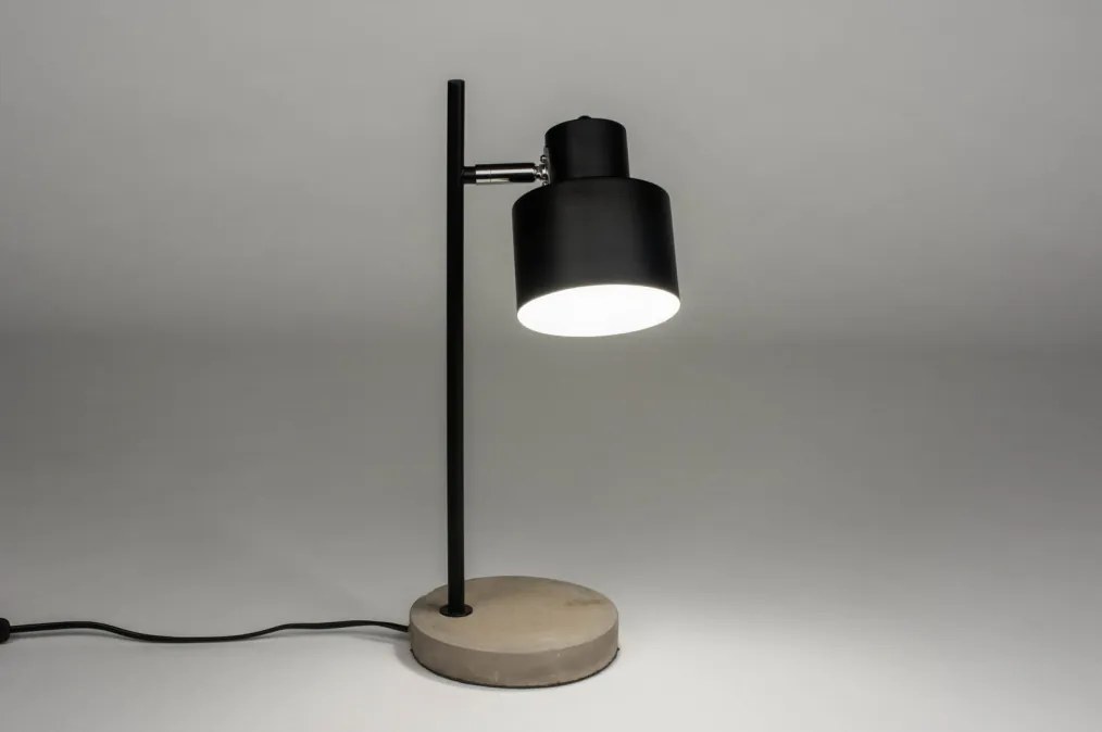 Stolní designová černá lampa Belava