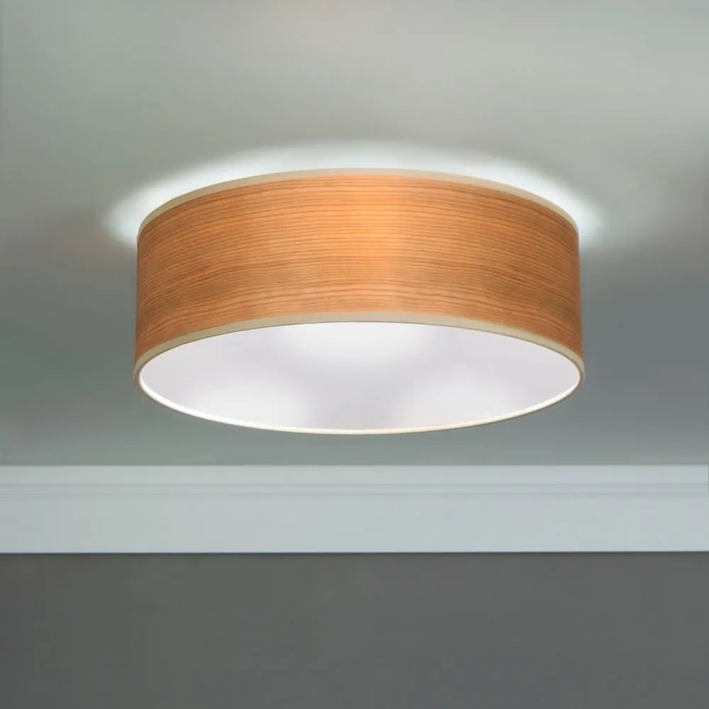 Stropní svítidlo z přírodní dýhy v barvě třešňového dřeva Sotto Luce TSURI, ⌀ 30 cm