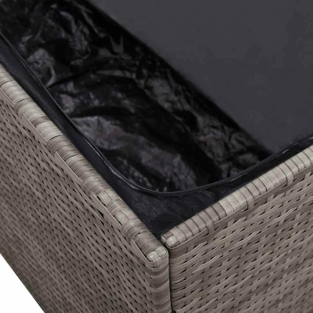 vidaXL Zahradní úložný box 110 x 50 x 58 cm polyratan [4104069] Barva: Béžová