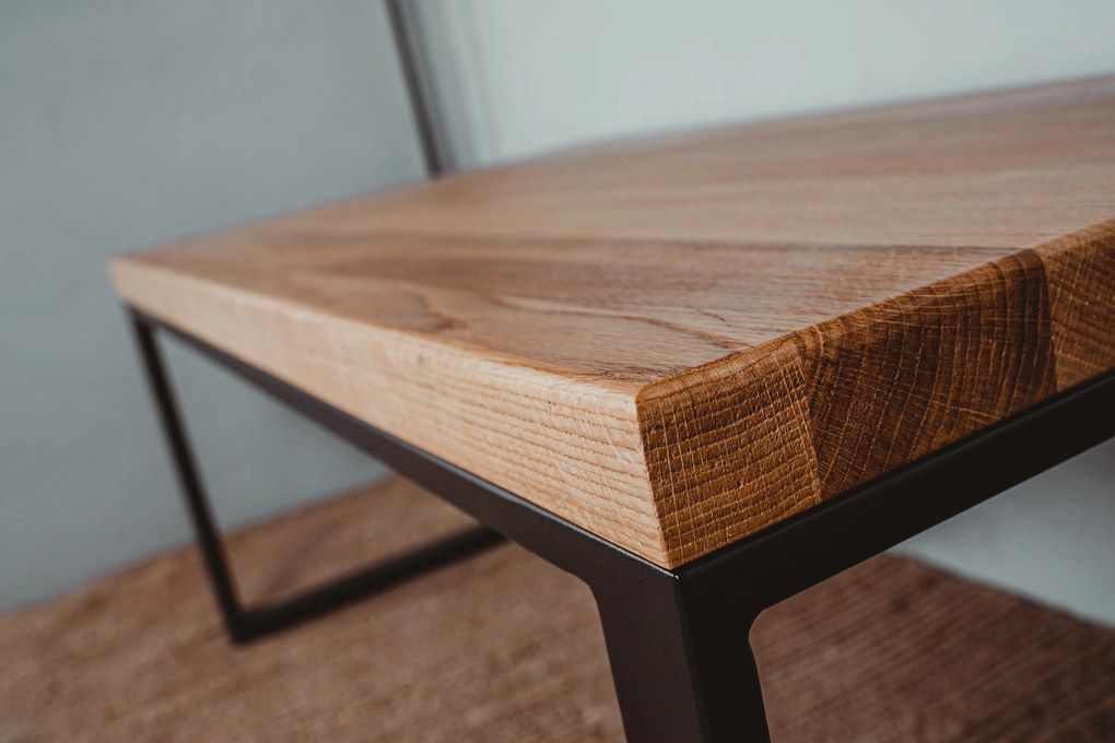 Wudboys Konferenční stůl OSTRU Barva kovu: Bílá, Dřevo: Dub, Rozměr: 1100X600, moderní skandinávský styl