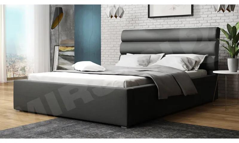 Čalouněná postel s úložným prostorem a roštem Exorim, Rozměr postele: 120x200, Potah: Victoria 14 853