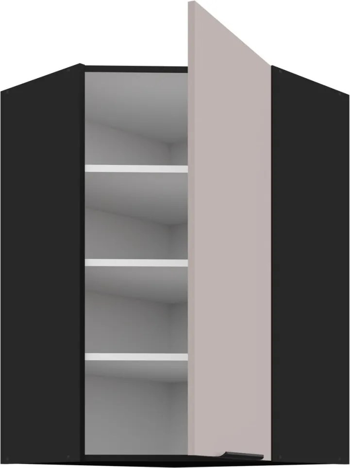 Horní rohová skříňka 60 Silvia 28 černá kašmír