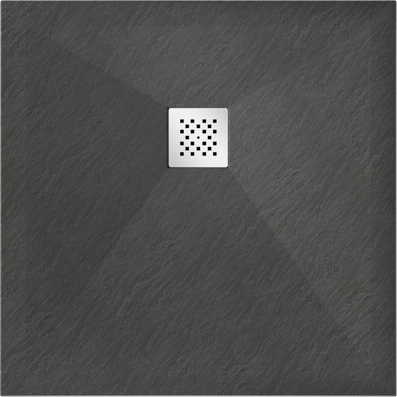 Mexen Stone+ kompozitní čtvercový sprchový kout 70 x 70 cm, antracit - 44717070