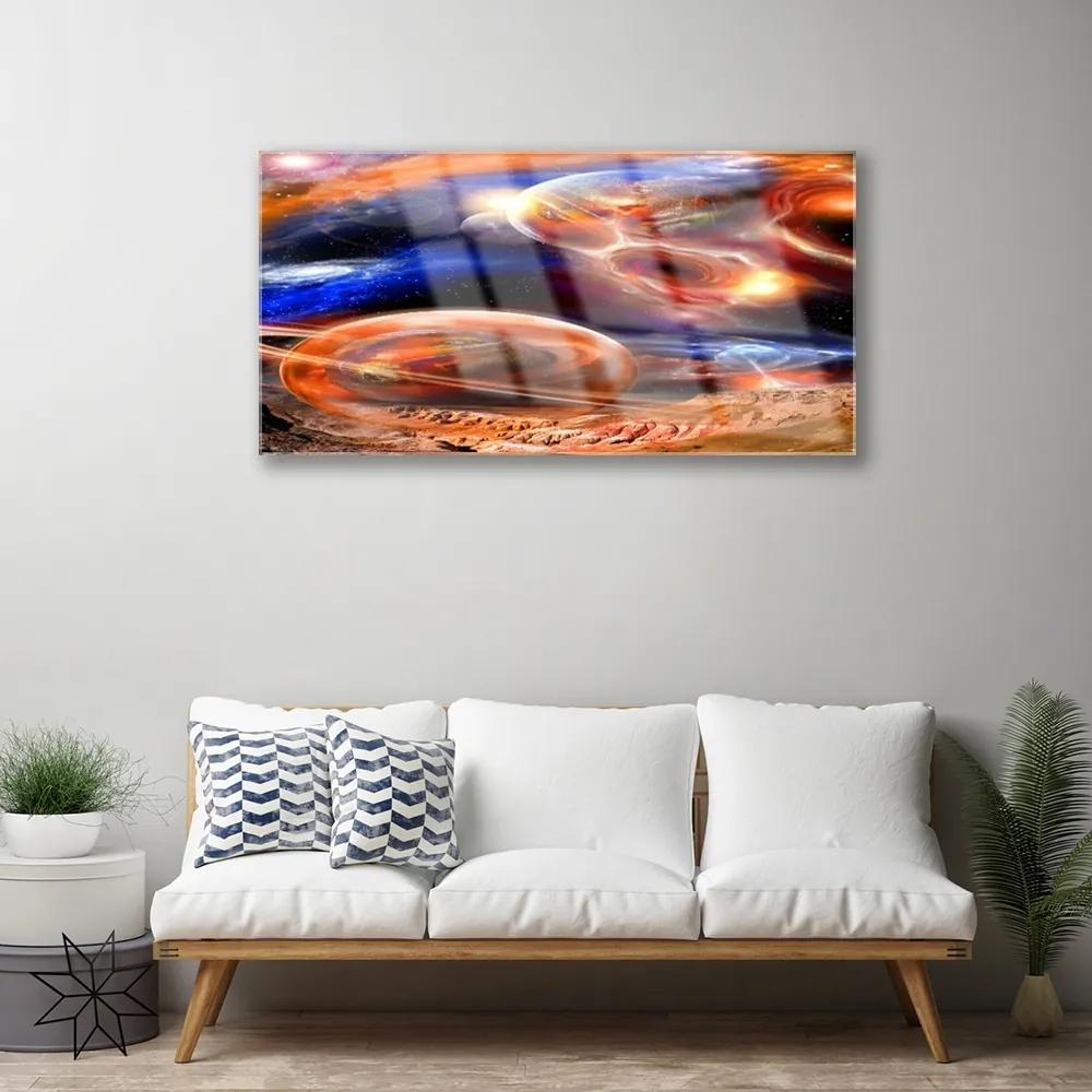 Obraz na skle Abstrakce Vesmír 120x60 cm