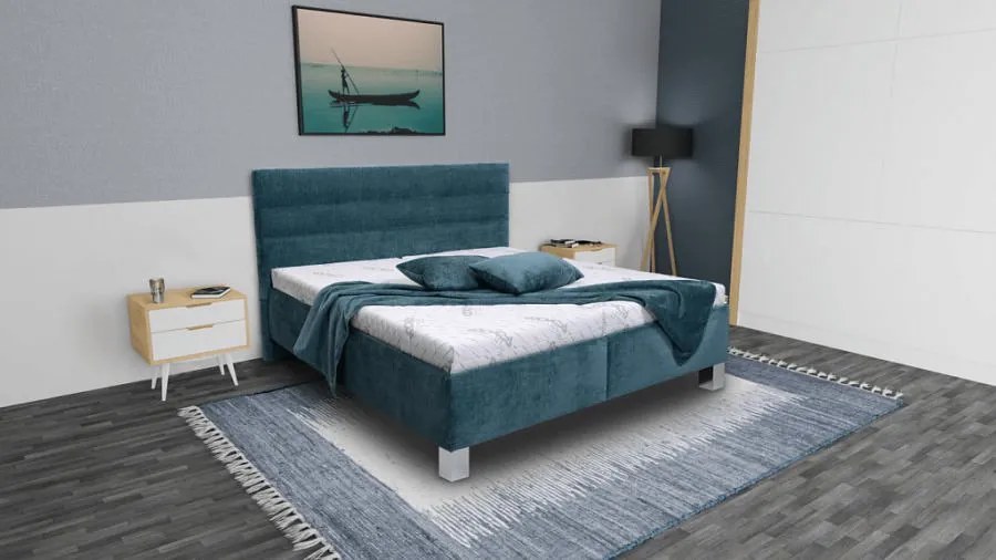 Pohoda Čalouněná postel WENDY s úložným prostorem a volně loženou matrací | Šířka matrace: 160 cm,Látka: Letto 93