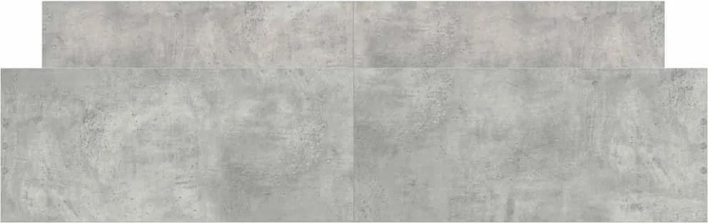 Rám postele s hlavovým a nožním čelem betonově šedý 160x200 cm 3203764
