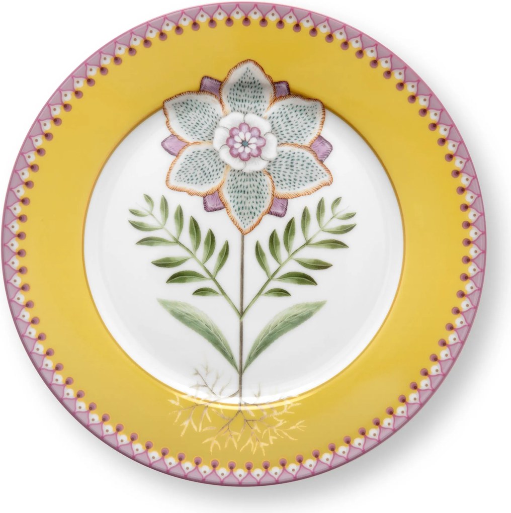 Pip Studio Lily & Lotus snídaňová sada, žlutý (Porcelánová snídaňová sada)