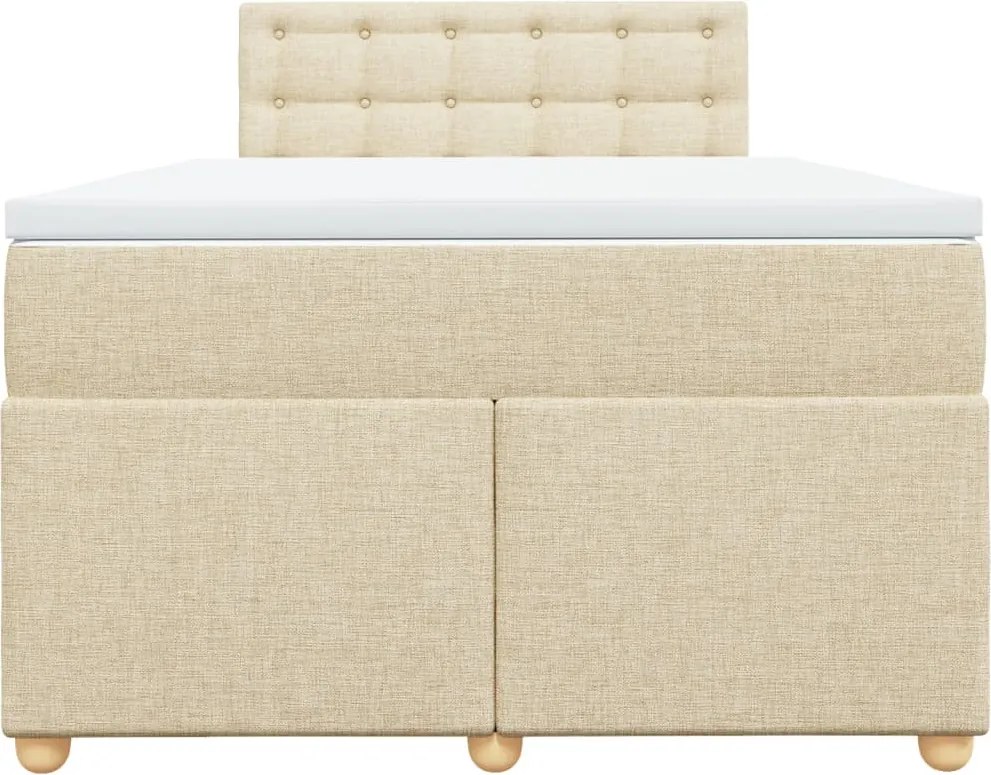 Box spring postel s matrací krémová 120x200 cm textil 3286666