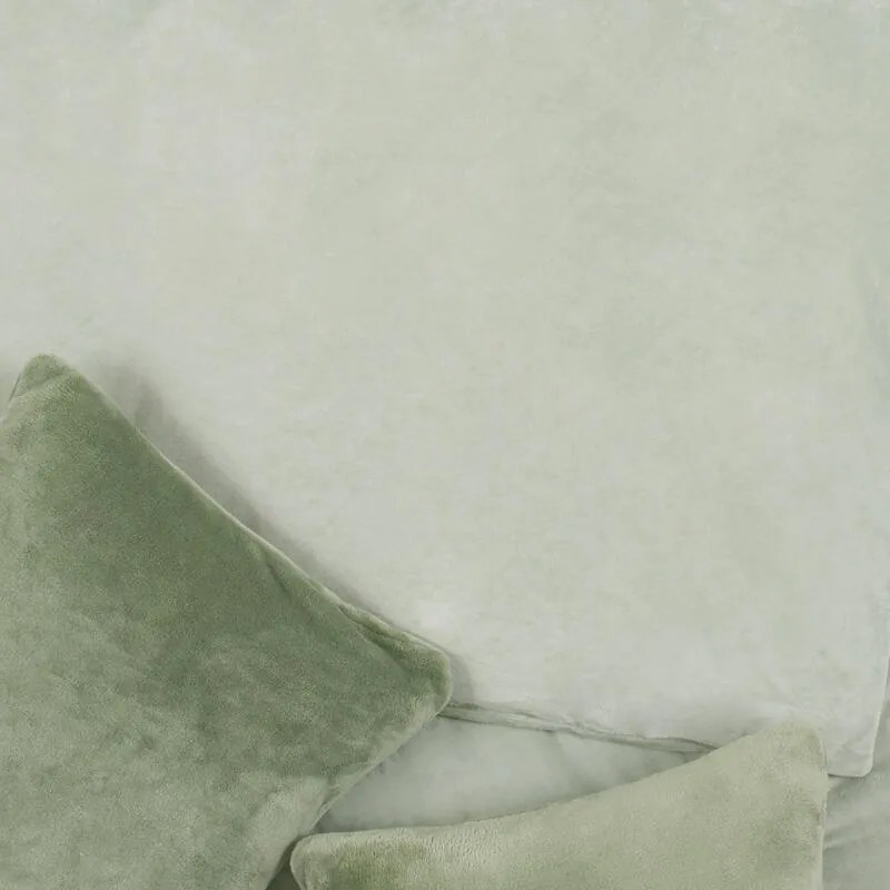 SCANquilt povlečení VELUR UNI khaki 140 x 200/70 x 90 cm