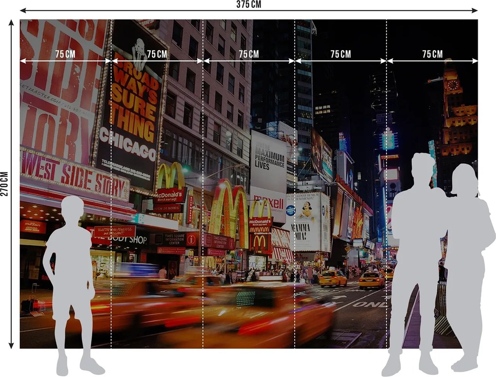 Fototapeta na zed' Noční Times Square | 360 x 254 cm | DFTS1308