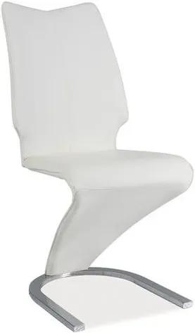 Jídelní židle H-050 - bílá/chrom
