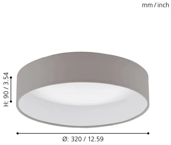 Eglo 93949 - LED stropní svítidlo PALOMARO LED/12W/230V