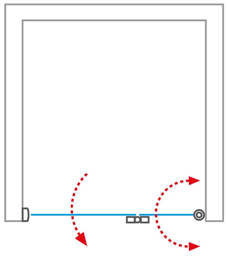 Roth Sprchové dveře TZNL1, TZNP1 pro instalaci do niky - bez vaničky Varianta: šířka: 90 cm, orientace: Levá - (TZNL1 900 - 739-900000L-00-02), Barva profilů a typ výplně: profily: brillant, výplň: transparent