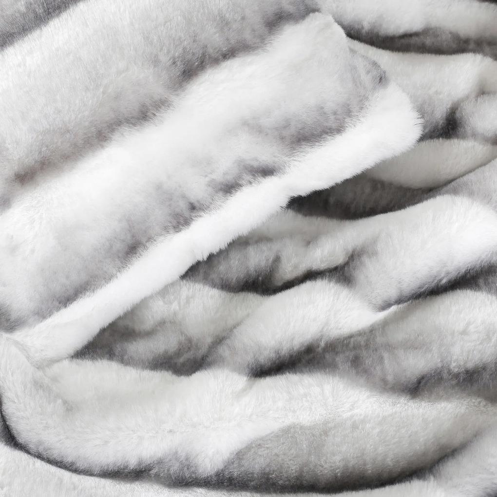 Goldea luxusní deka z mikrovlákna - šedé pruhy 150 x 200 cm
