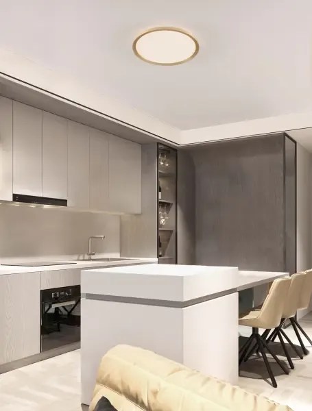 LED stmívatelné zlaté designové stropní svítidlo Aoton