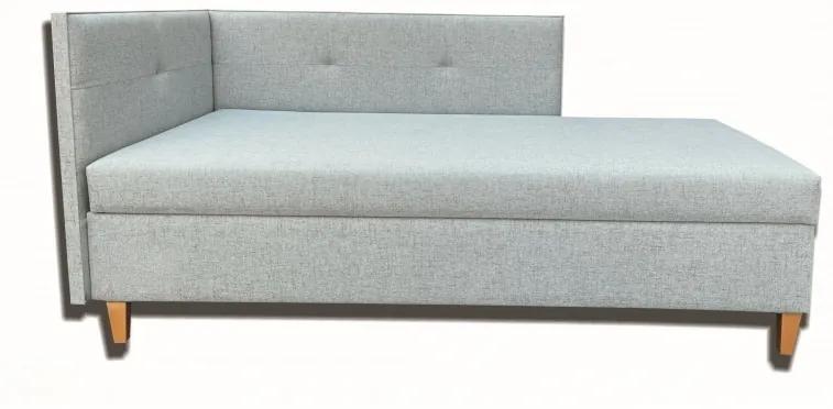 Jednolůžková postel (válenda) 90 cm Alissa (tmavě šedá) (se sendvičovou matrací Erik) (L). 1052025