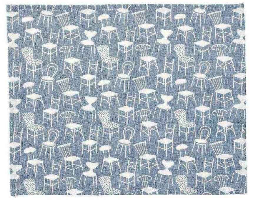 Prostírání Chairs blue 2-set 45x35, Klippan Švédsko