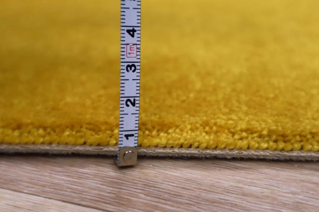 Lano - koberce a trávy Neušpinitelný kusový koberec Nano Smart 371 žlutý - 140x200 cm